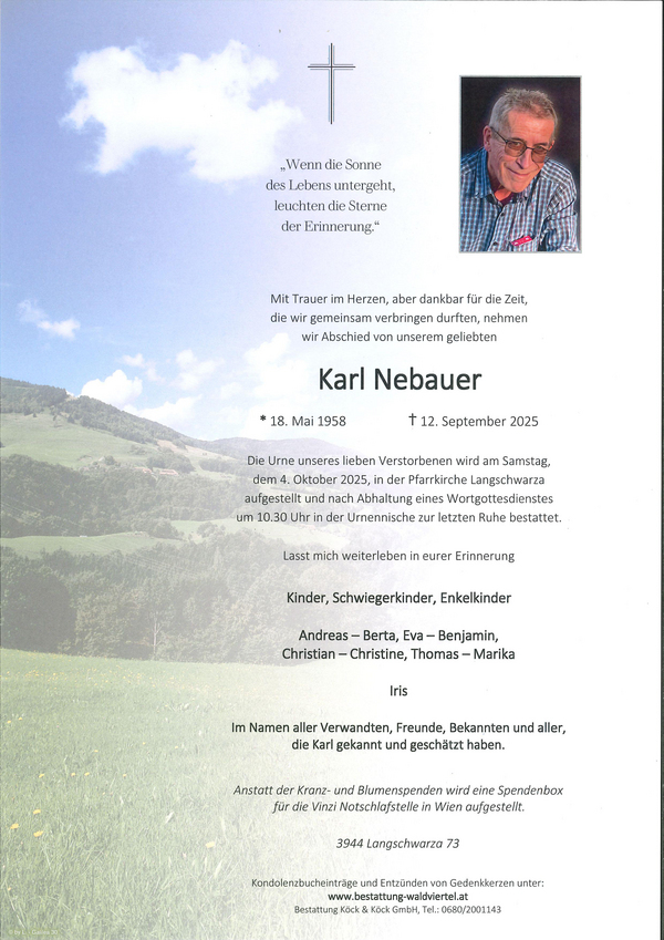 Stadtgemeinde Schrems - Sterbefälle